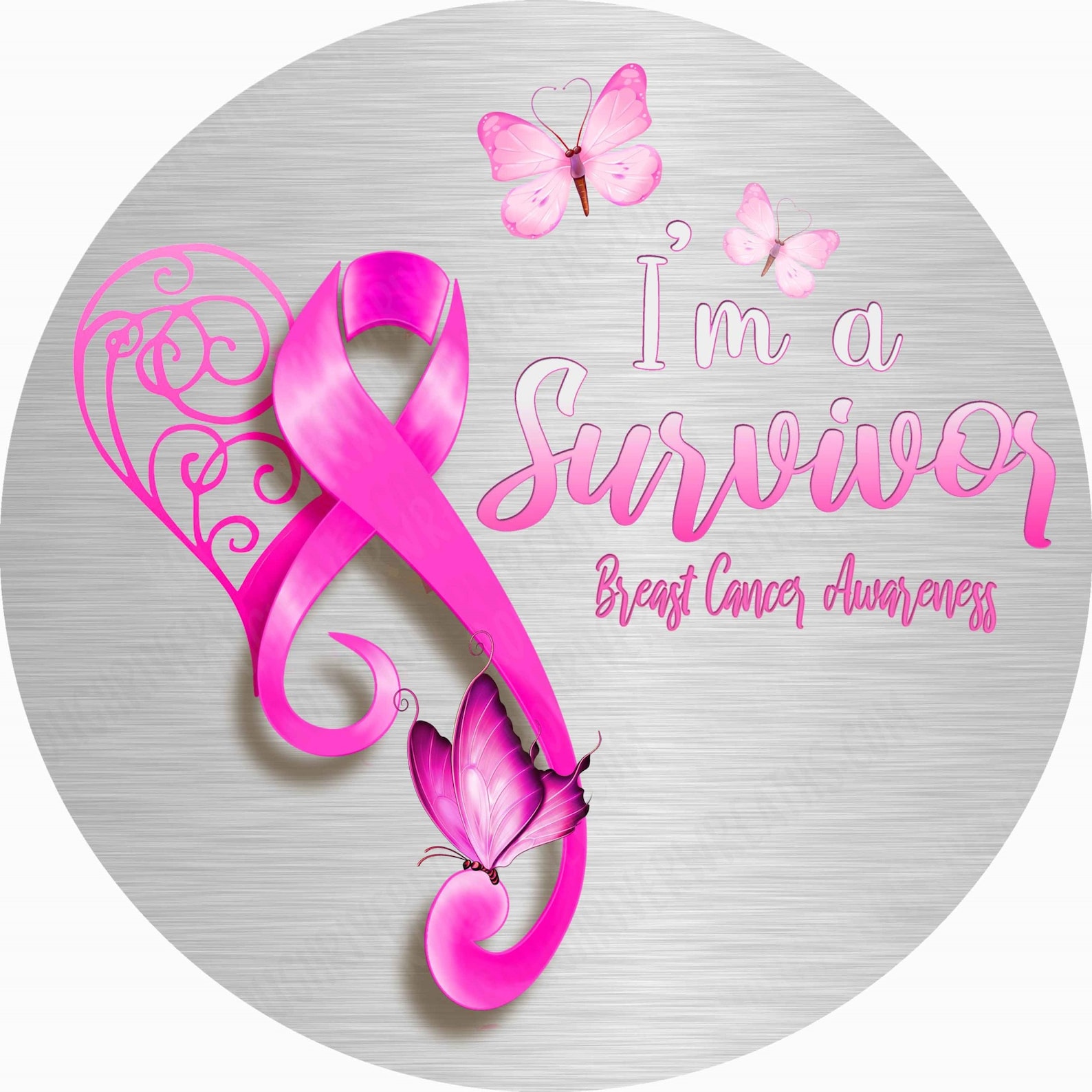 Breast Cancer Survivor Wreath Sign, Breast Cancer Awareness Sign ...