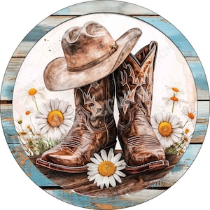 Cowgirl Welcome Sign, Western Wreath Sign, Cowgirl Boots Sign, Cowboy ...