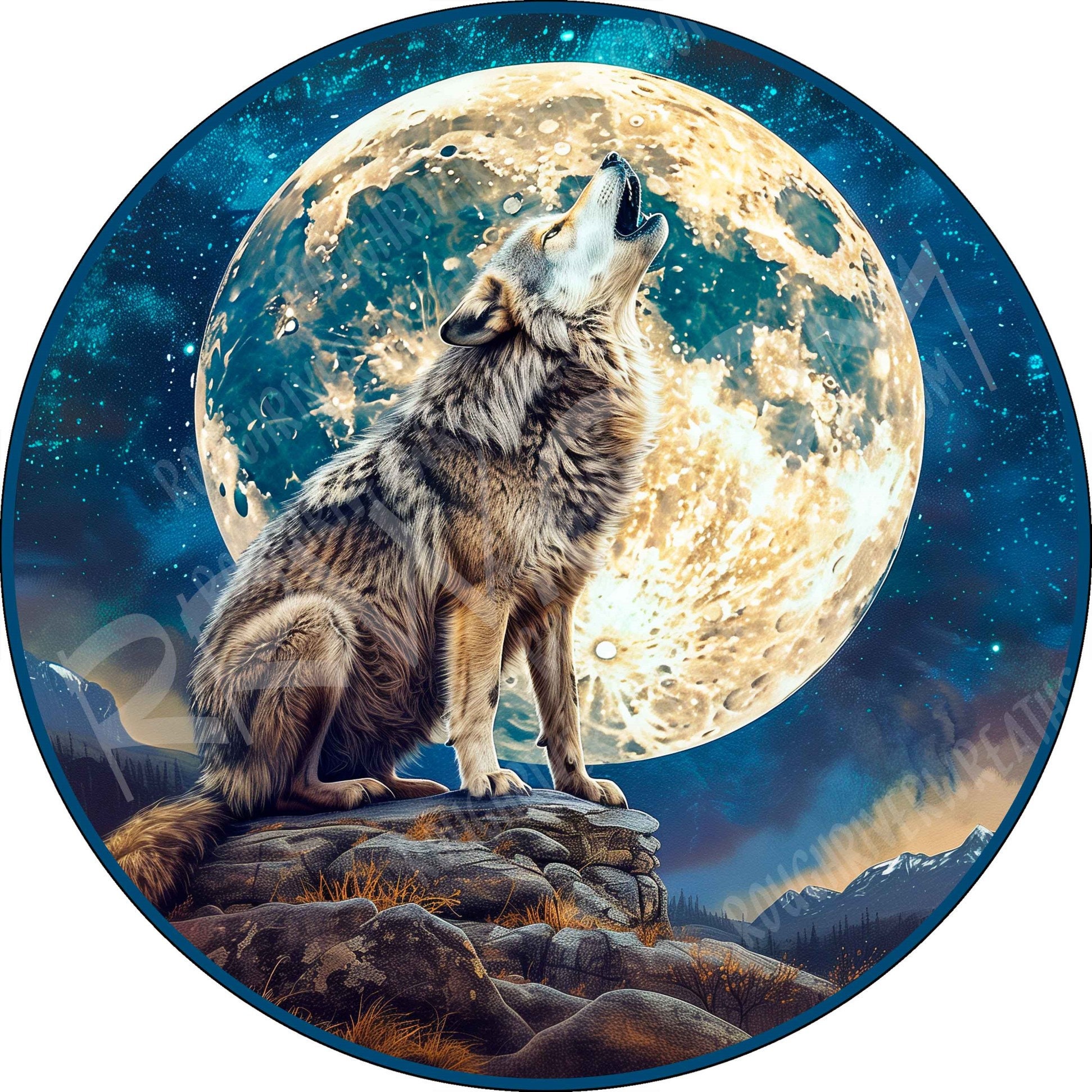 Wolf Welcome Sign, Moon Sign, Wolf & Moon Wreath Sign, Cute Wolf Sign ...