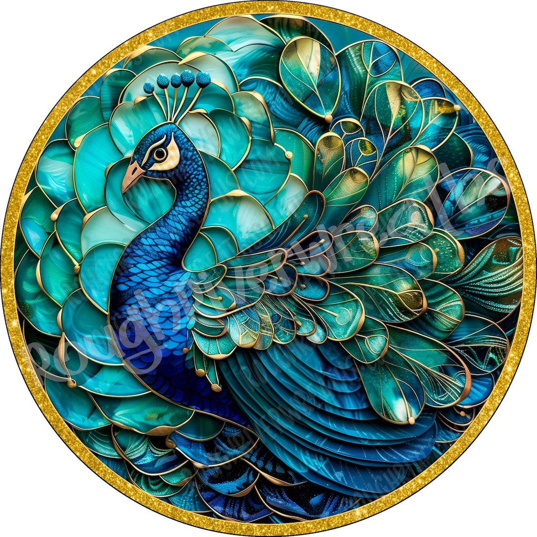 Peacock Wreath Sign, Peacock Accent Sign, Peacock Accent Sign for ...