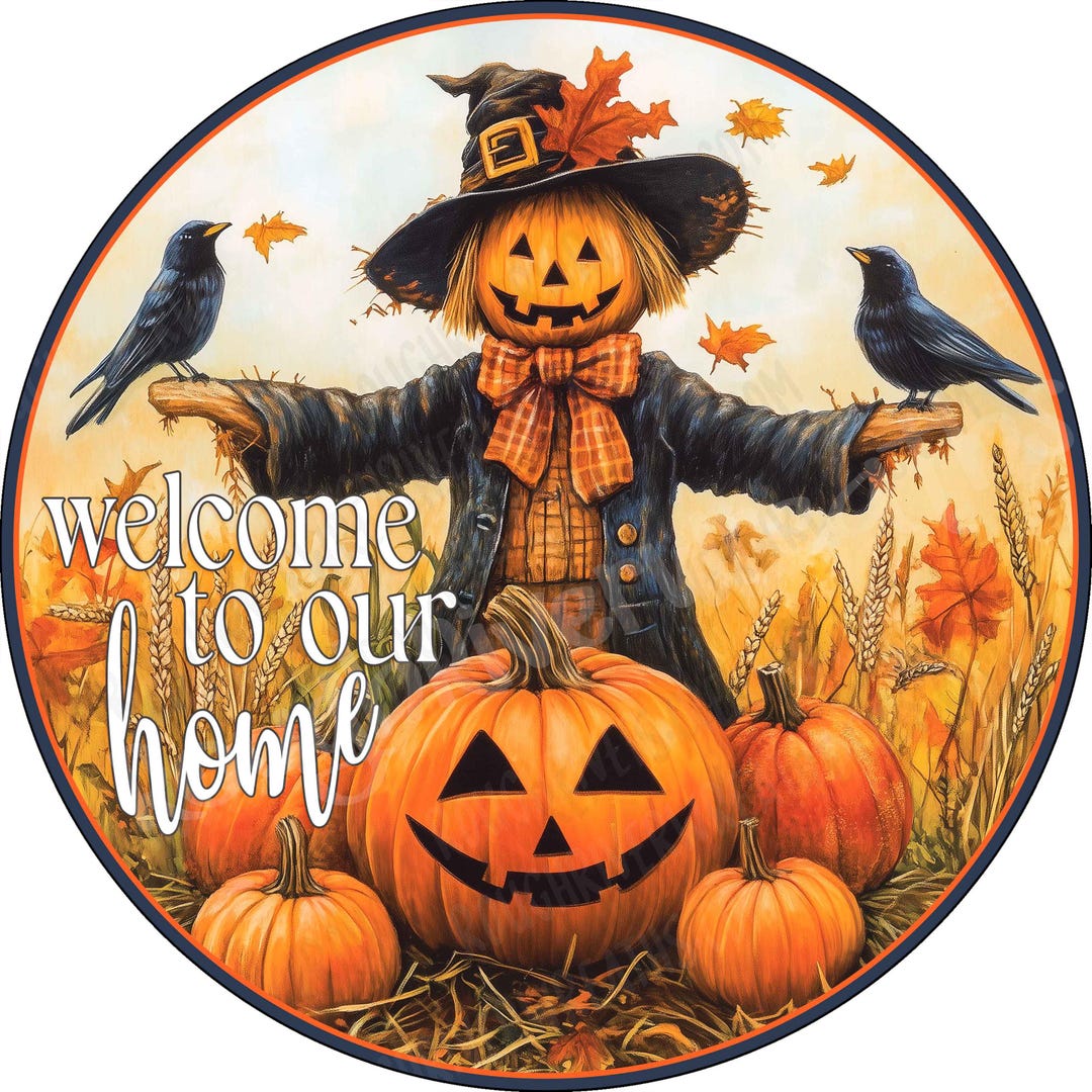 Fall Scarecrow Aluminum Sign, One Dimensional Flat - Lightweight-no ...