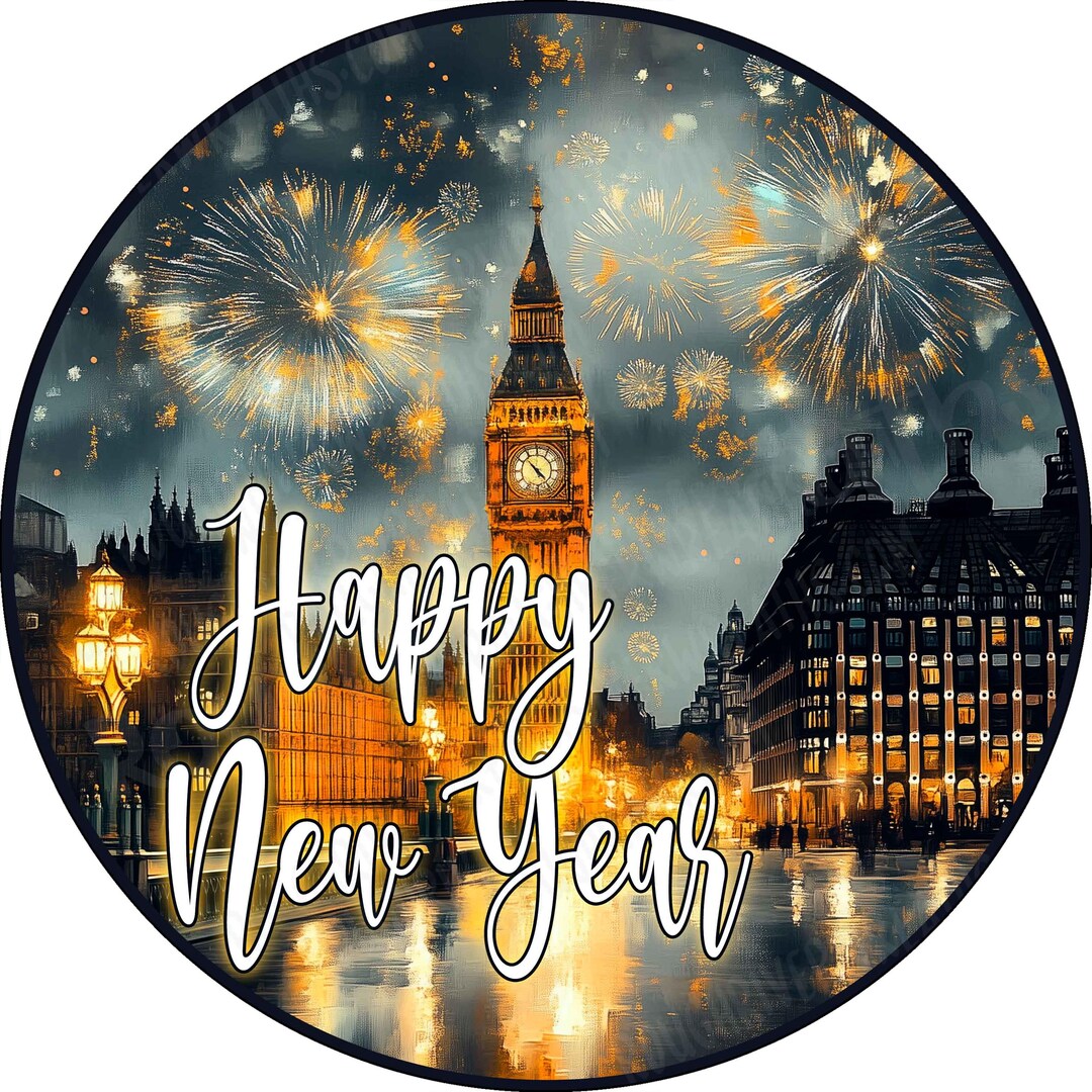 Happy New Year 2025 Sign, Big Ben New Year Sign, Aluminum Sign for ...