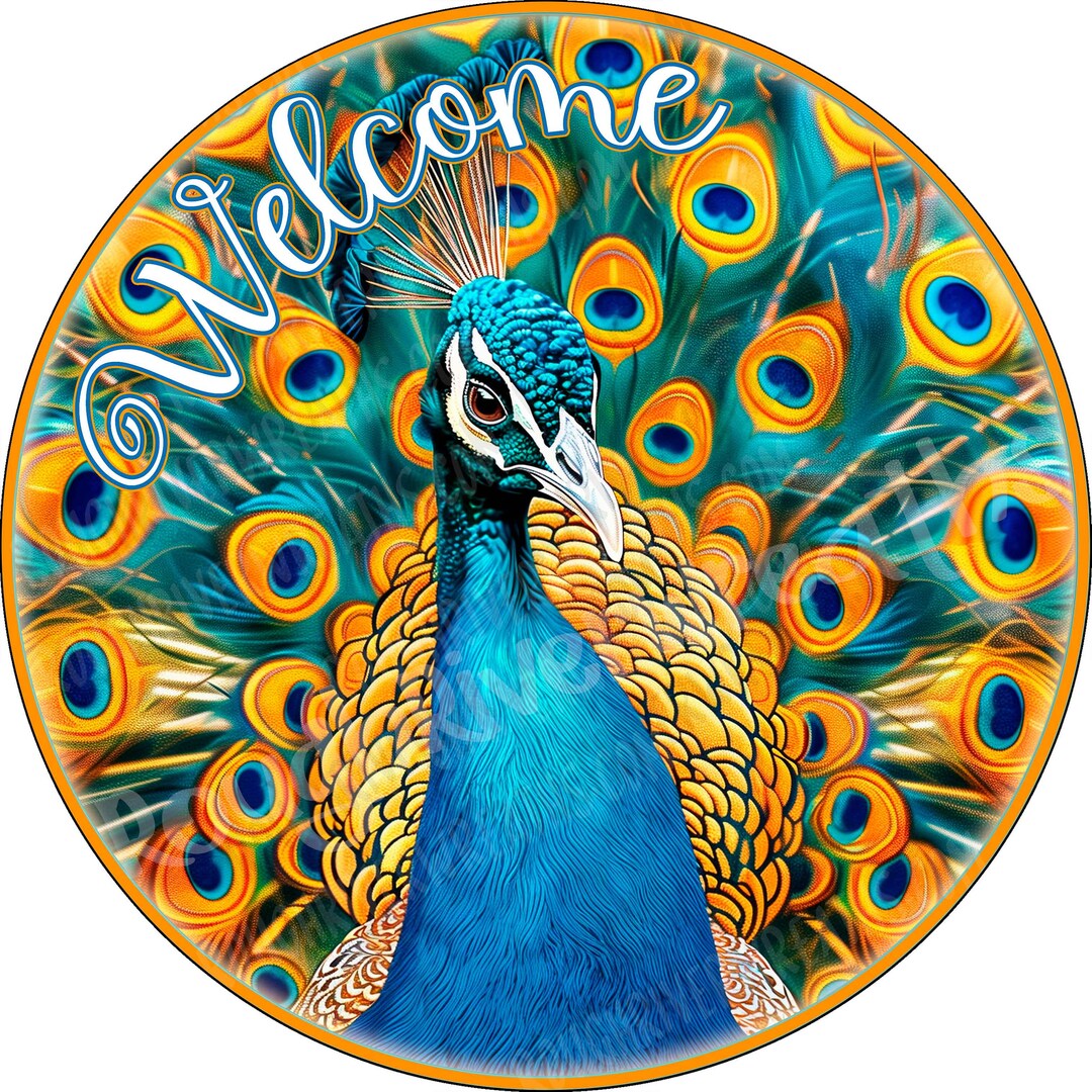 Peacock Wreath Sign, Peacock Accent Sign, Peacock Accent Sign for ...