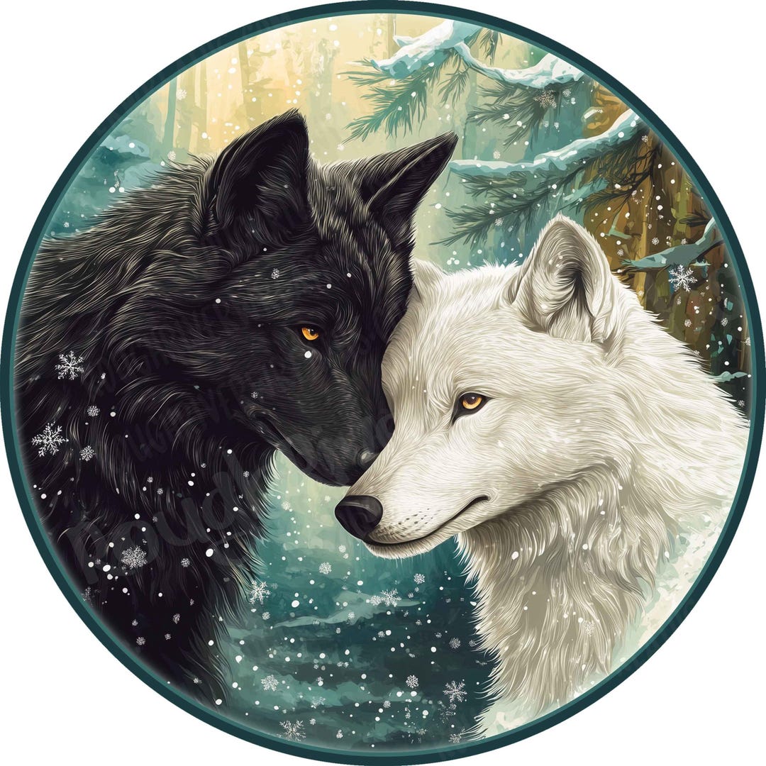 Black and White Wolf Welcome Sign, Wolf Sign, Aluminum Sign for Wreath ...