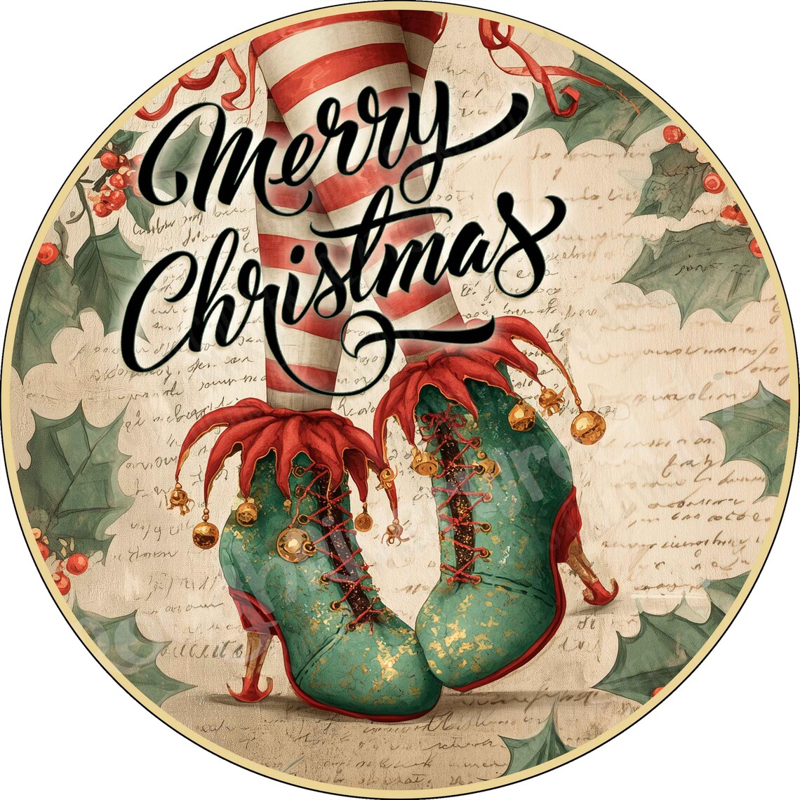 Cute Elf Legs Wreath Sign, Christmas Wreath Sign, Holiday Sign ...