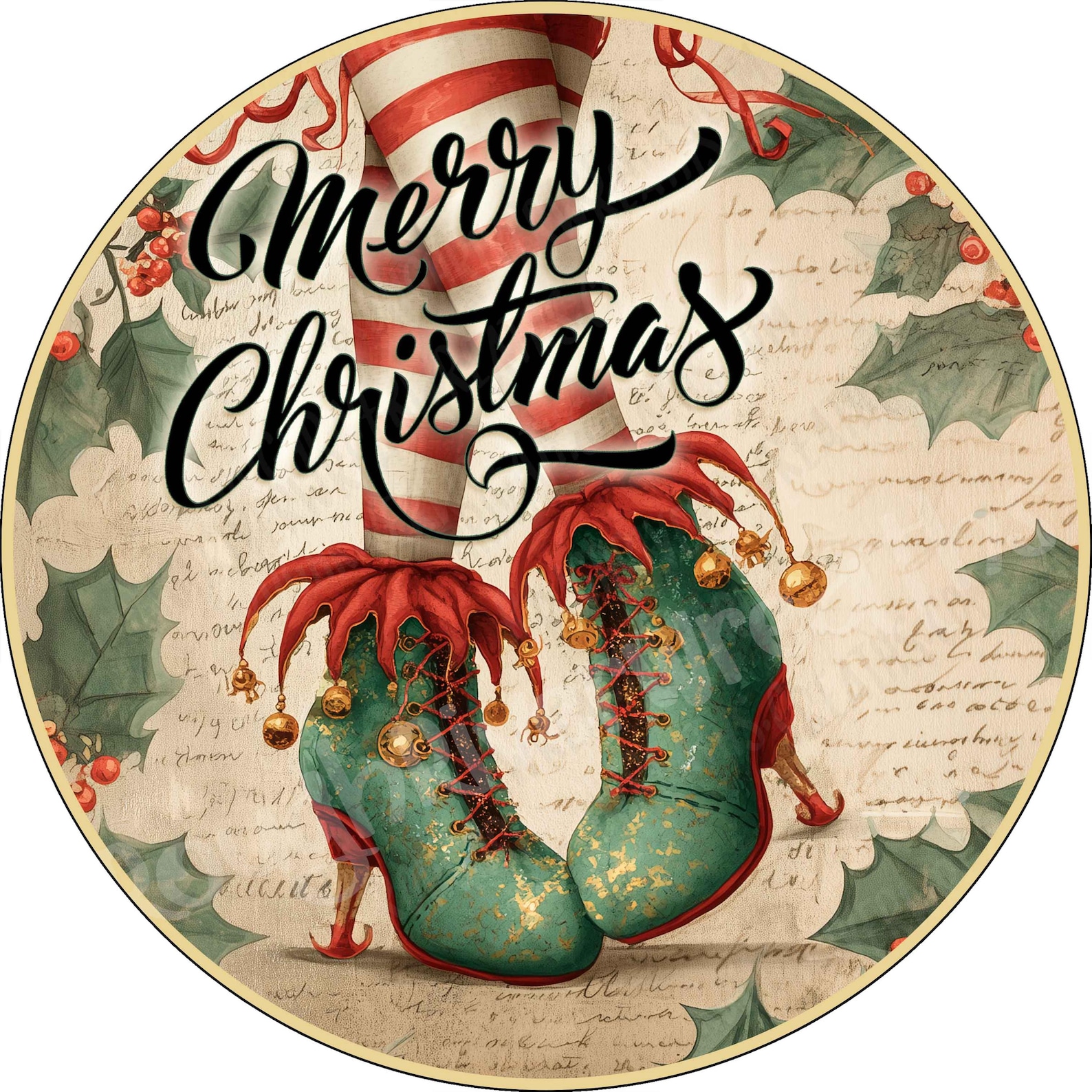 Cute Elf Legs Wreath Sign, Christmas Wreath Sign, Holiday Sign ...