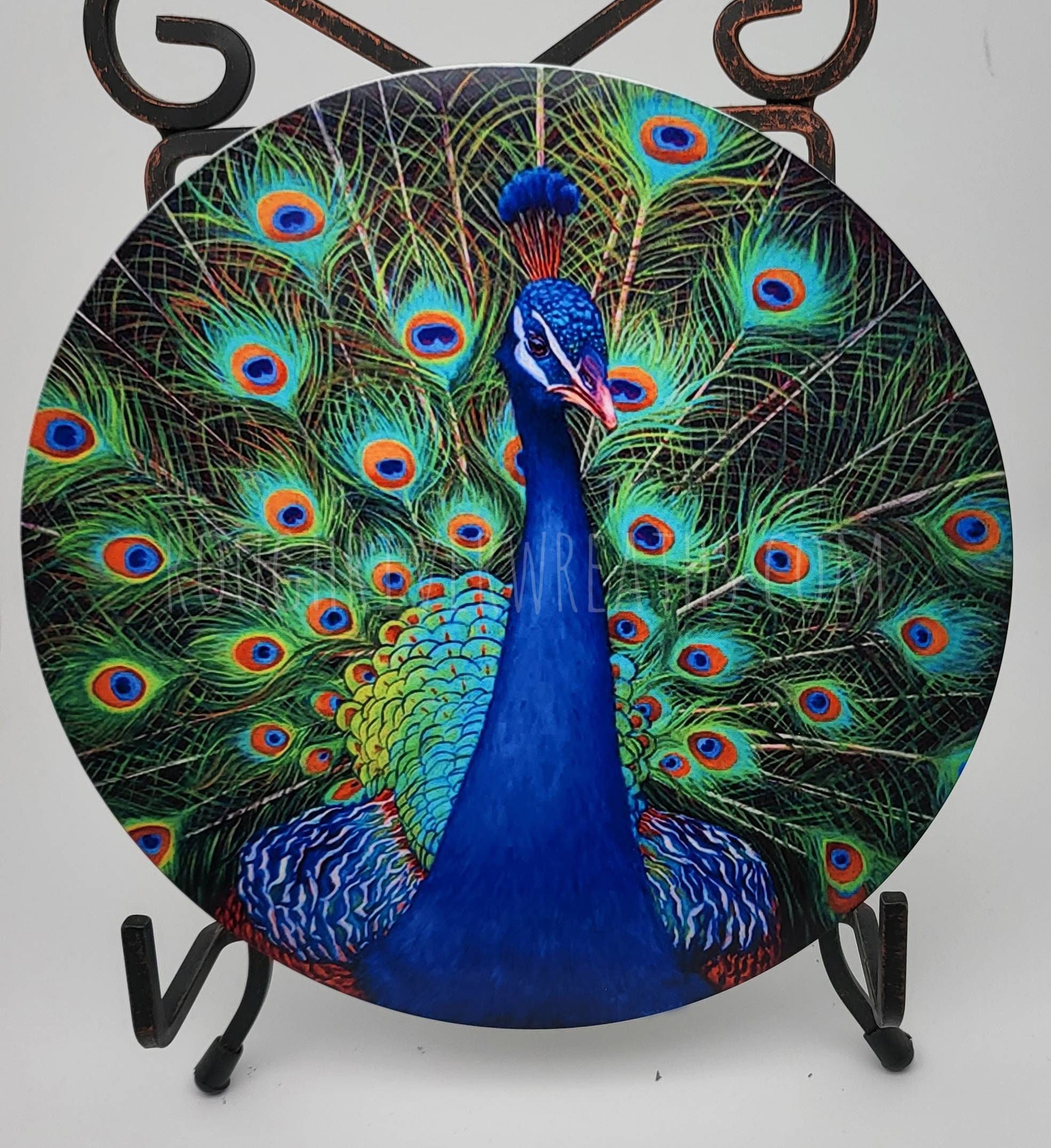 Peacock Wreath Sign Peacock Accent Sign Peacock Accent Sign - Etsy