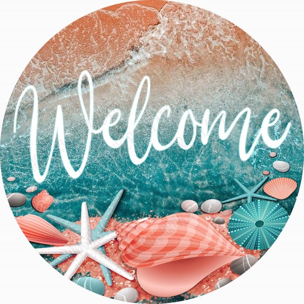 Beachy Welcome Sign - Etsy