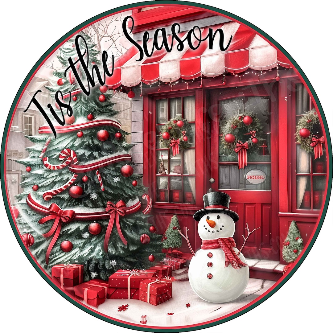 Christmas Wreath Sign, Christmas Shop Sign, Christmas Store Sign ...