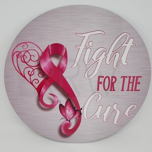 Breast Cancer Awareness Sign Cancer Support Wreath Sign - Etsy