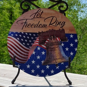 Patriotic Wreath Sign Welcome Sign America Sign Sign With - Etsy