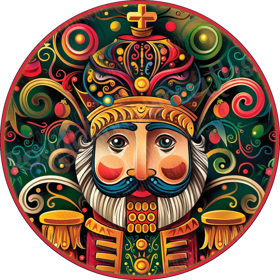 Nutcracker Wreath Sign, Nutcracker Christmas Wreath Sign, Colorful ...