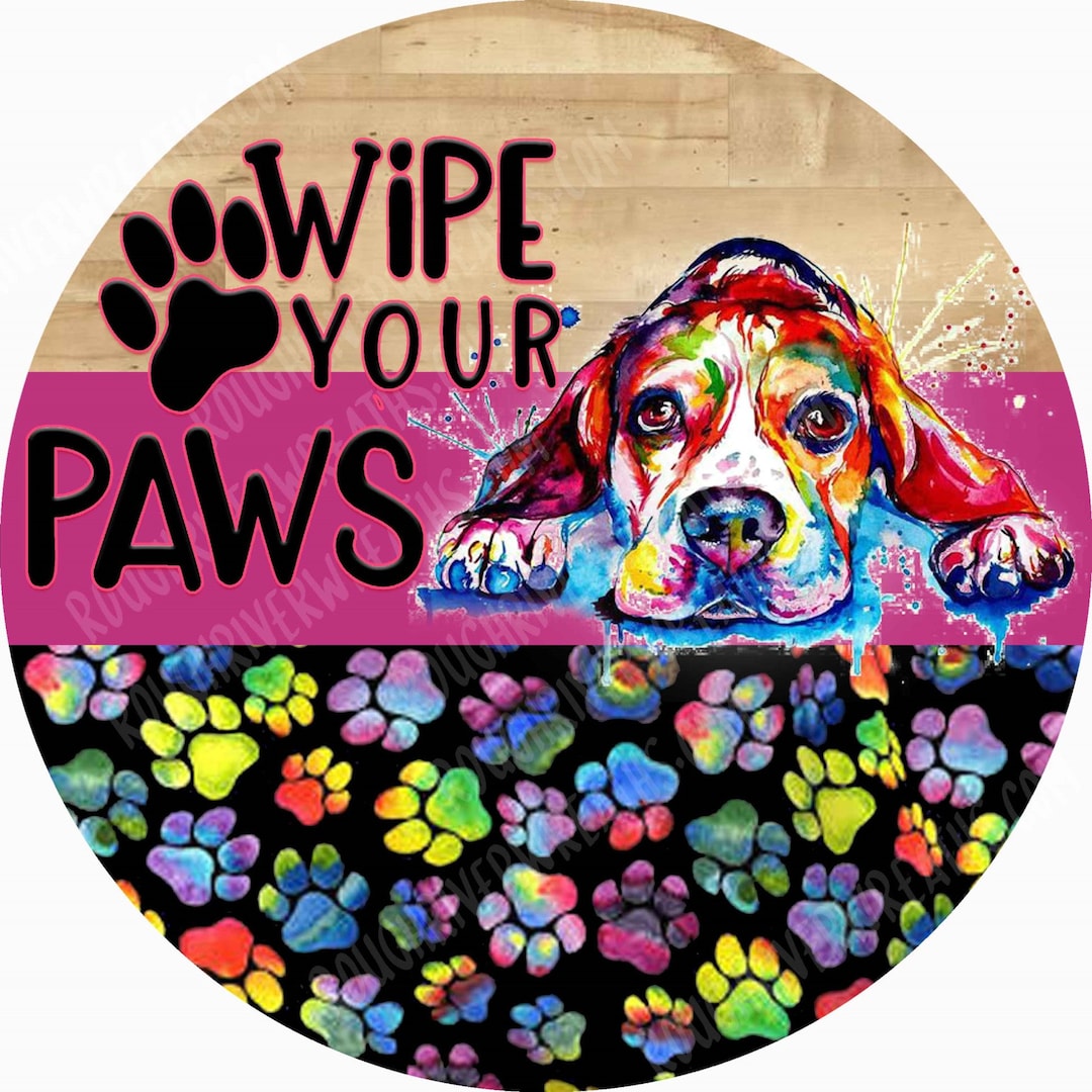 Colorful Dog Sign, Dog Wreath Sign, Dog Sign, Dog Sign for Wreath ...