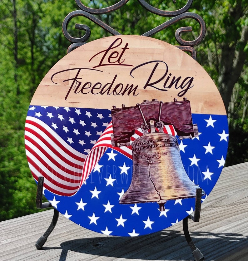 Patriotic Wreath Sign Welcome Sign America Sign Sign With - Etsy