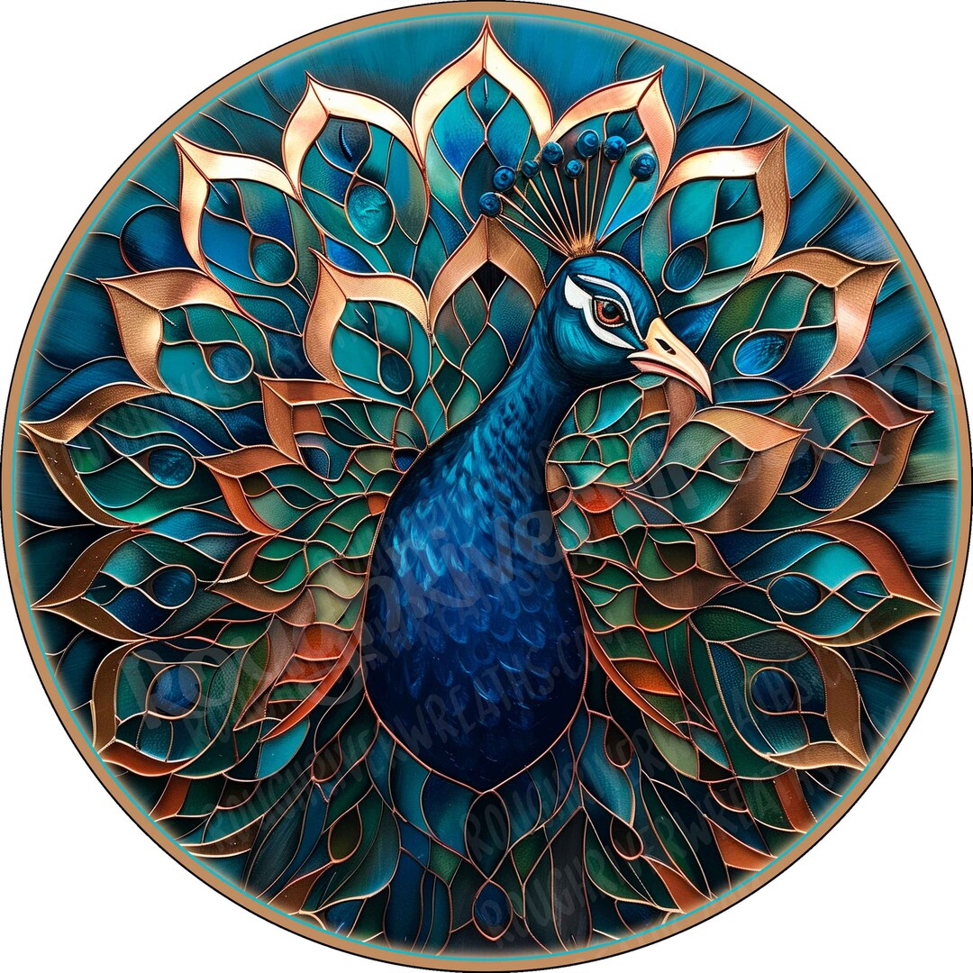Peacock Wreath Sign, Peacock Accent Sign, Peacock Accent Sign for ...