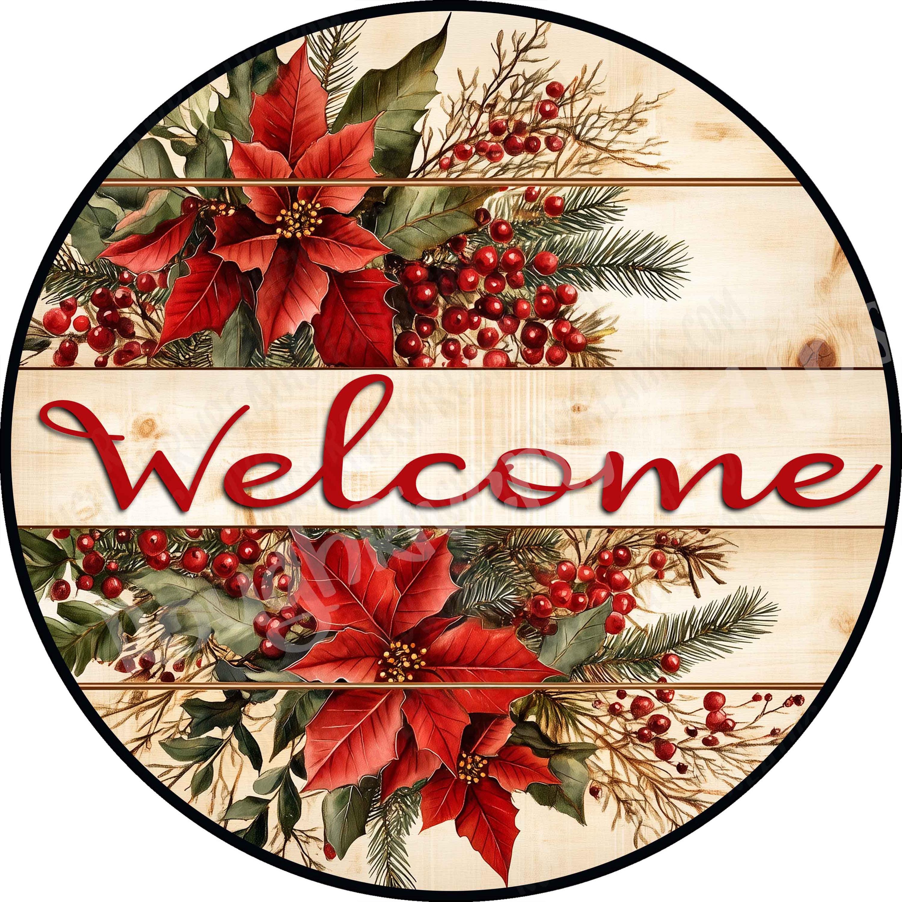 Happy Holidays Winter Wreath Sign, Winter Floral Welcome Sign ...