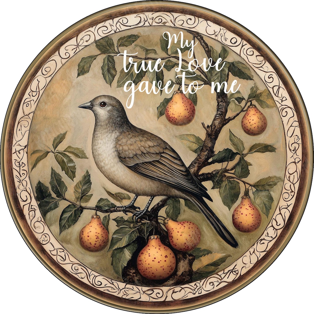 Partridge in a Pear Tree Wreath Sign, 12 Days of Christmas Wreath Sign ...