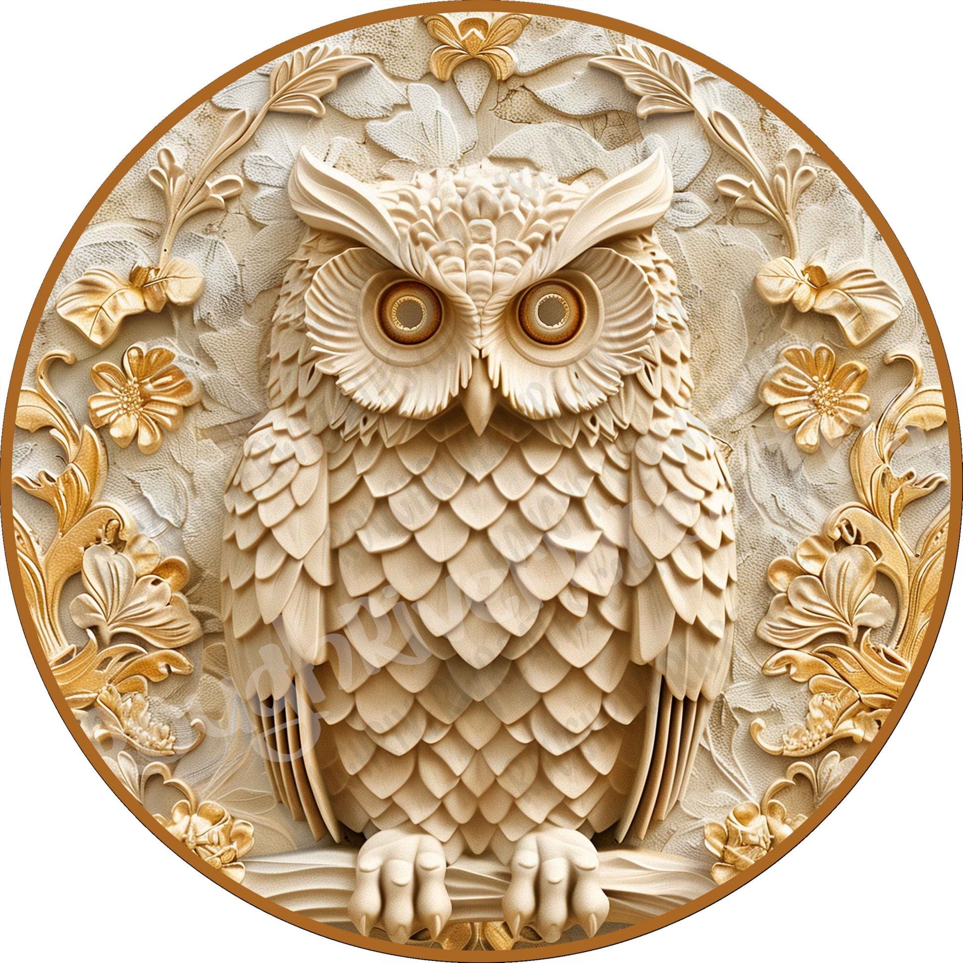 Owl Welcome Sign, Owl Sign, Owl Wreath Sign, Cute Owl Sign, Creamy ...