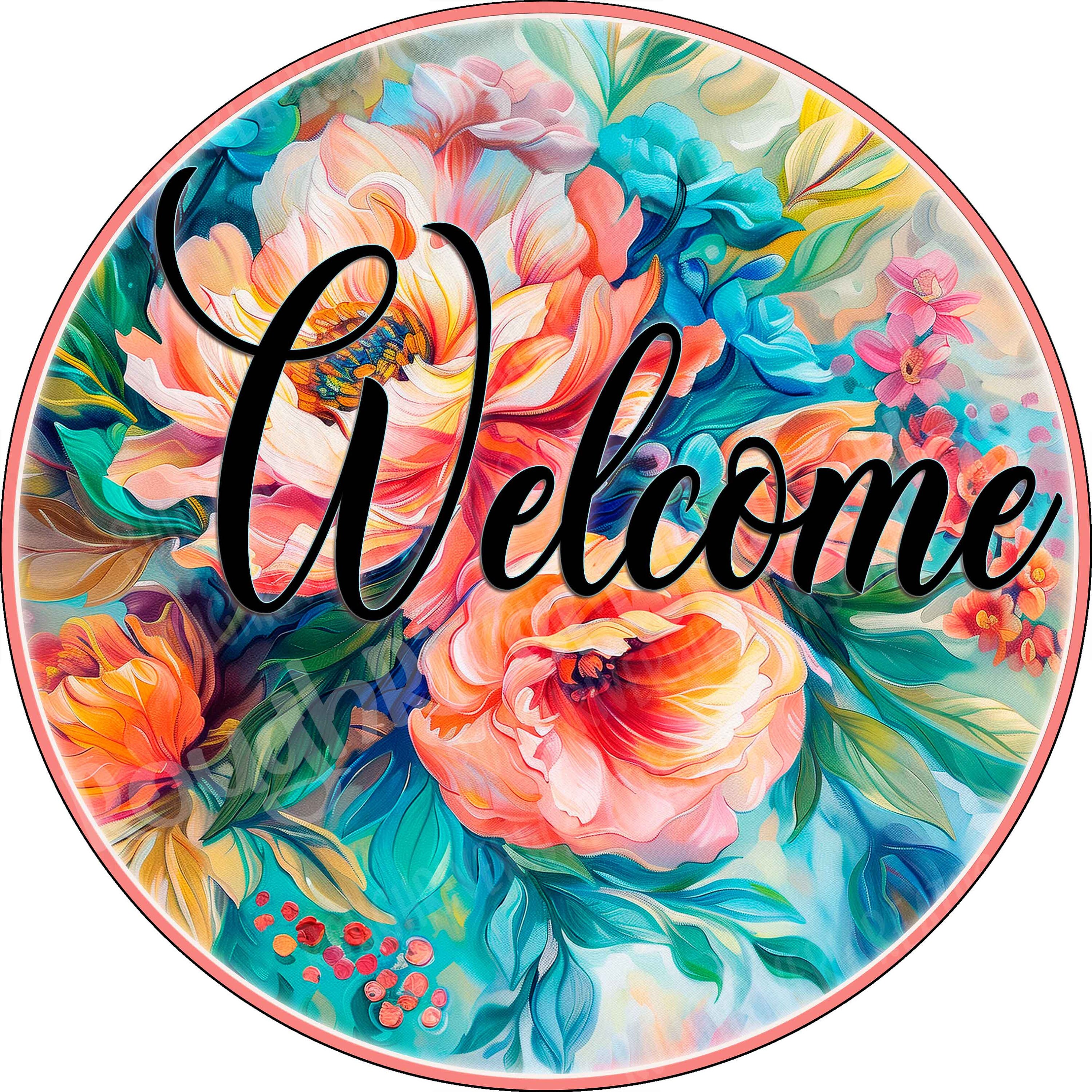 Peony Wreath Sign, Floral Wreath Sign, Aluminum Sign, Wreath Sign - Etsy