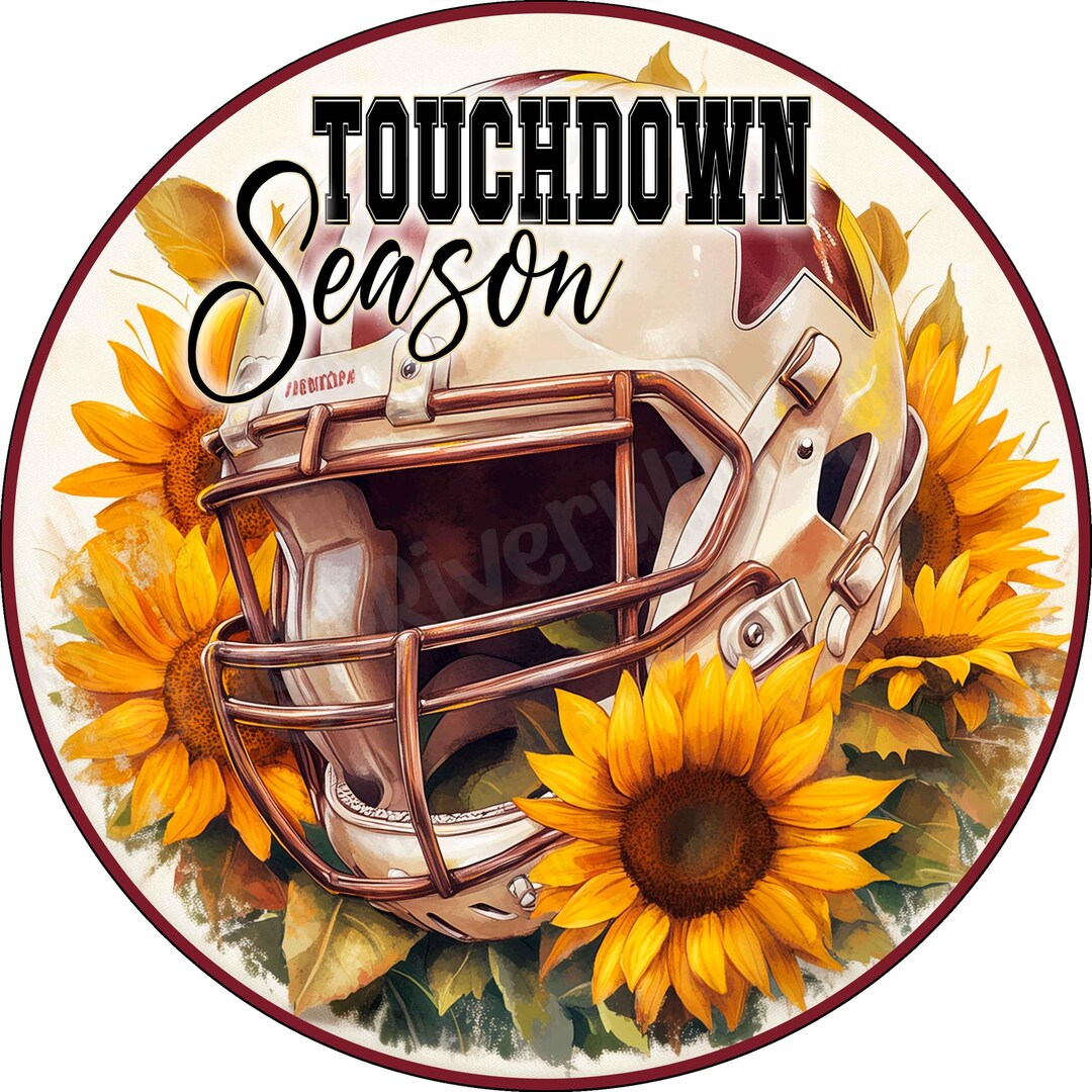 Football Helmet Sunflower Wreath Sign, Football Wreath Sign, Sunflower ...