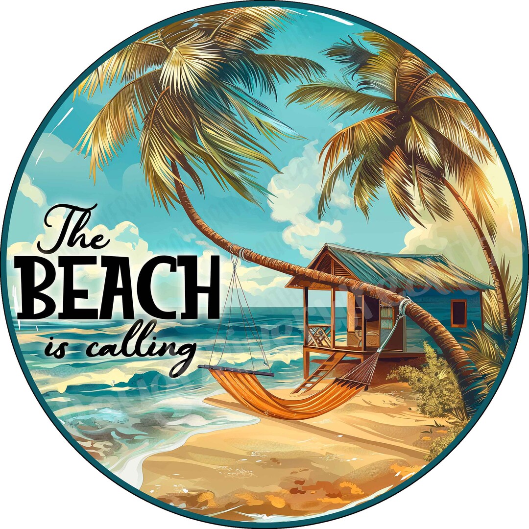 Beach Wreath Sign - Welcome Wreath Sign - Wreath Sign Beach - Colorful ...