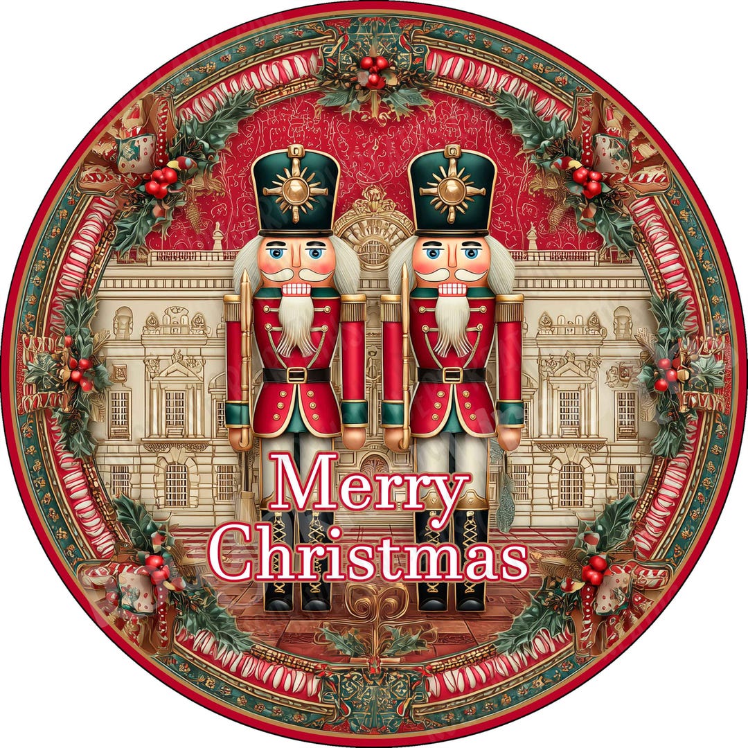 Nutcracker Wreath Sign, Christmas Wreath Sign, Nutcracker Sign, Holiday ...