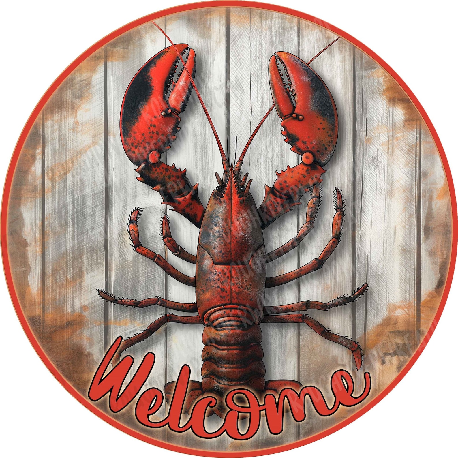 Lobster Wreath Sign, Ocean Wreath Sign, Water Wreath Sign - Etsy