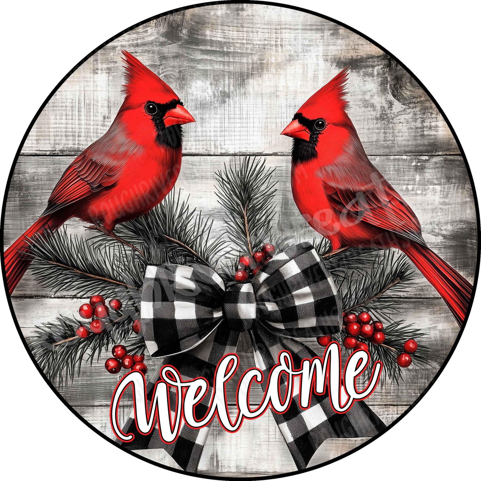 Cardinal Wreath Sign, Wreath Sign, Winter Cardinal Wreath Sign, Wreath ...