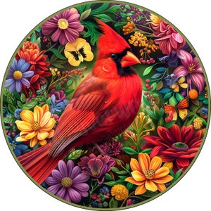 Cardinal Wreath Sign, Wreath Sign, Winter Cardinal Wreath Sign ...