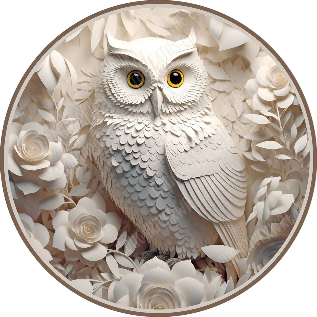 Owl Welcome Sign Owl Sign 3D Owl Wreath Sign Cute Owl Sign - Etsy