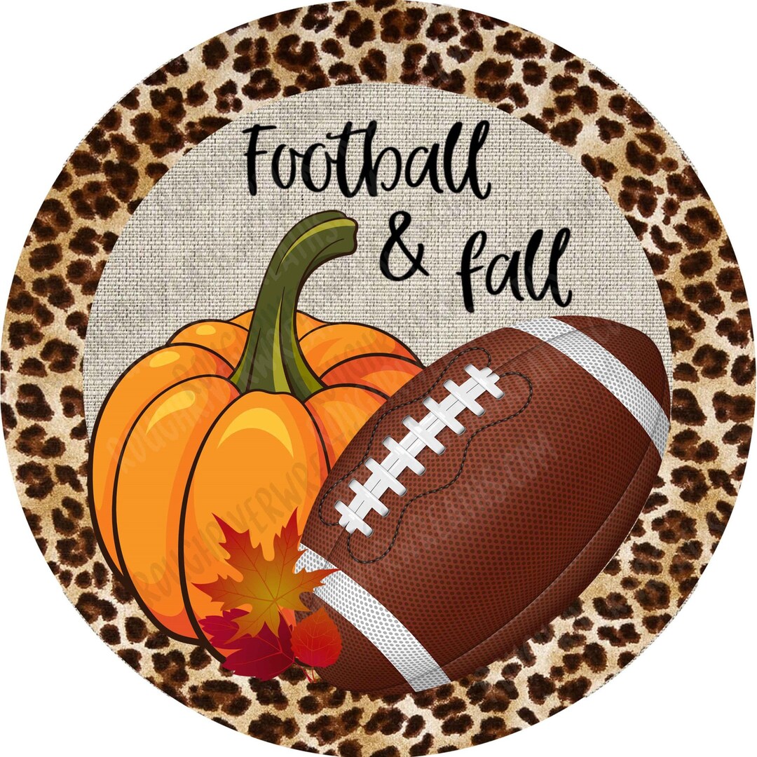 Fall Wreath Sign, Football Wreath Sign, Fall & Football Wreath Sign ...