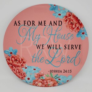 Joshua 24:15 Wreath Sign, Religious Wreath Sign, Floral Wreath Sign ...