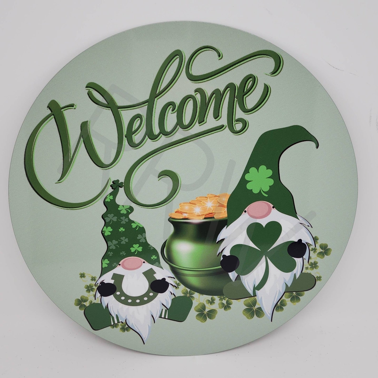 St Patricks Day Gnome Wreath Sign Gnome Sign St Patrick Day - Etsy
