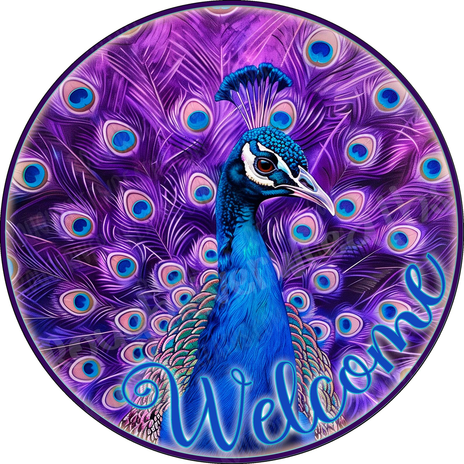 Peacock Wreath Sign, Peacock Accent Sign, Peacock Accent Sign for ...