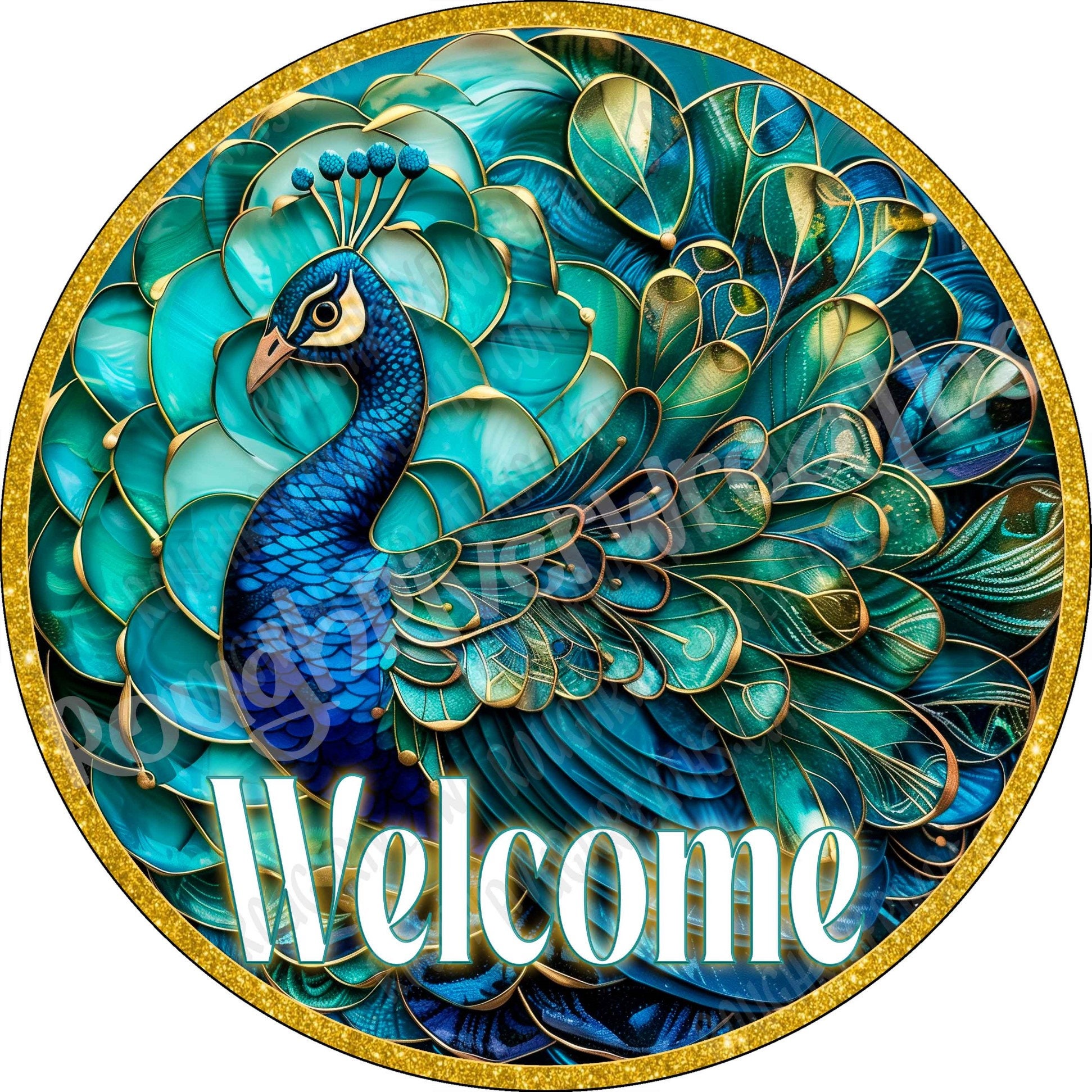 Peacock Wreath Sign, Peacock Accent Sign, Peacock Accent Sign for ...