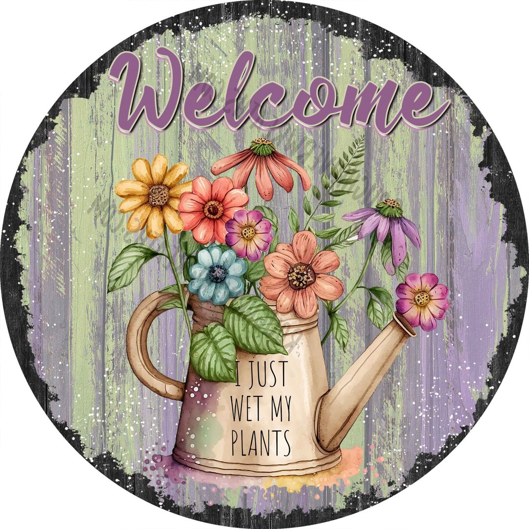 Flower Wreath Sign, Floral Bouquet Wreath Sign, Rustic Country Wreath ...