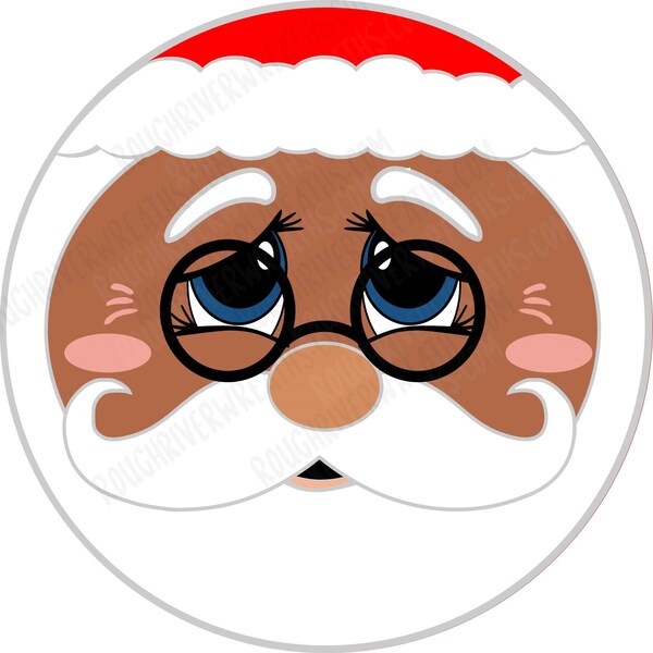 Santa Face Wreath Center - Etsy