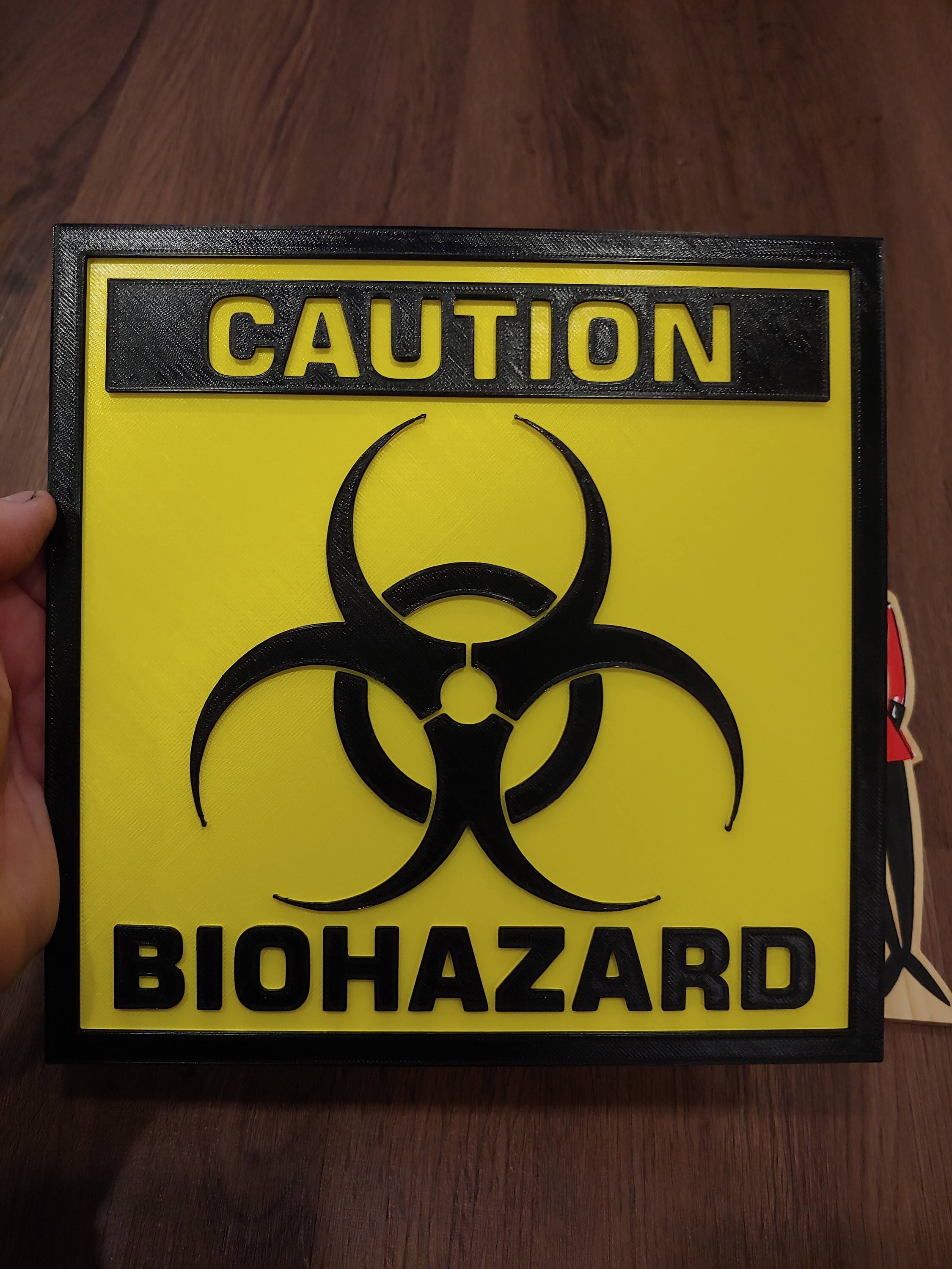 Biohazard Zombie Outbreak Sign: 3D Printed Yellow PLA Plaque - Etsy
