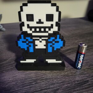 3D Printed Sans Figurine as Seen in Undertale / Deltarune - 4 3/8" Tall ...