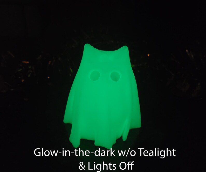 Halloween Ghost Cat - Includes Tealight - 3D Printed Spooky Decoration ...