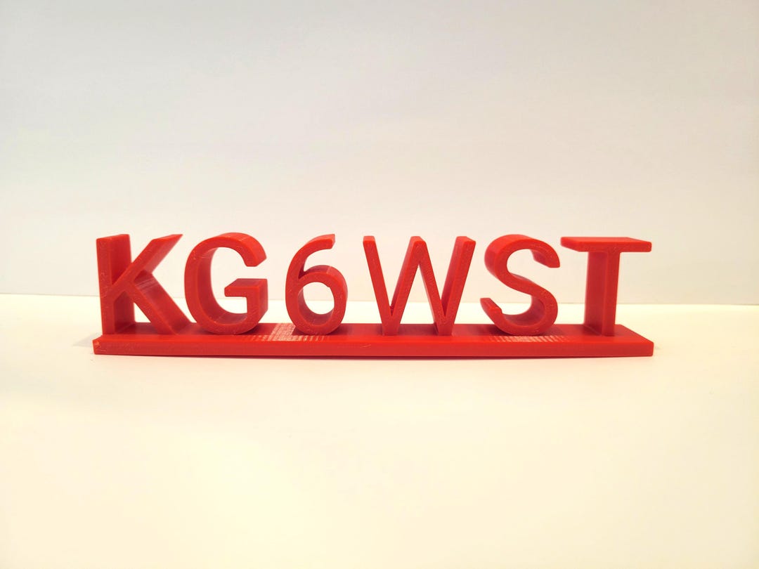 Custom Ham Radio Call Sign for Desk / 3D Printed Amateur Radio Plaque ...