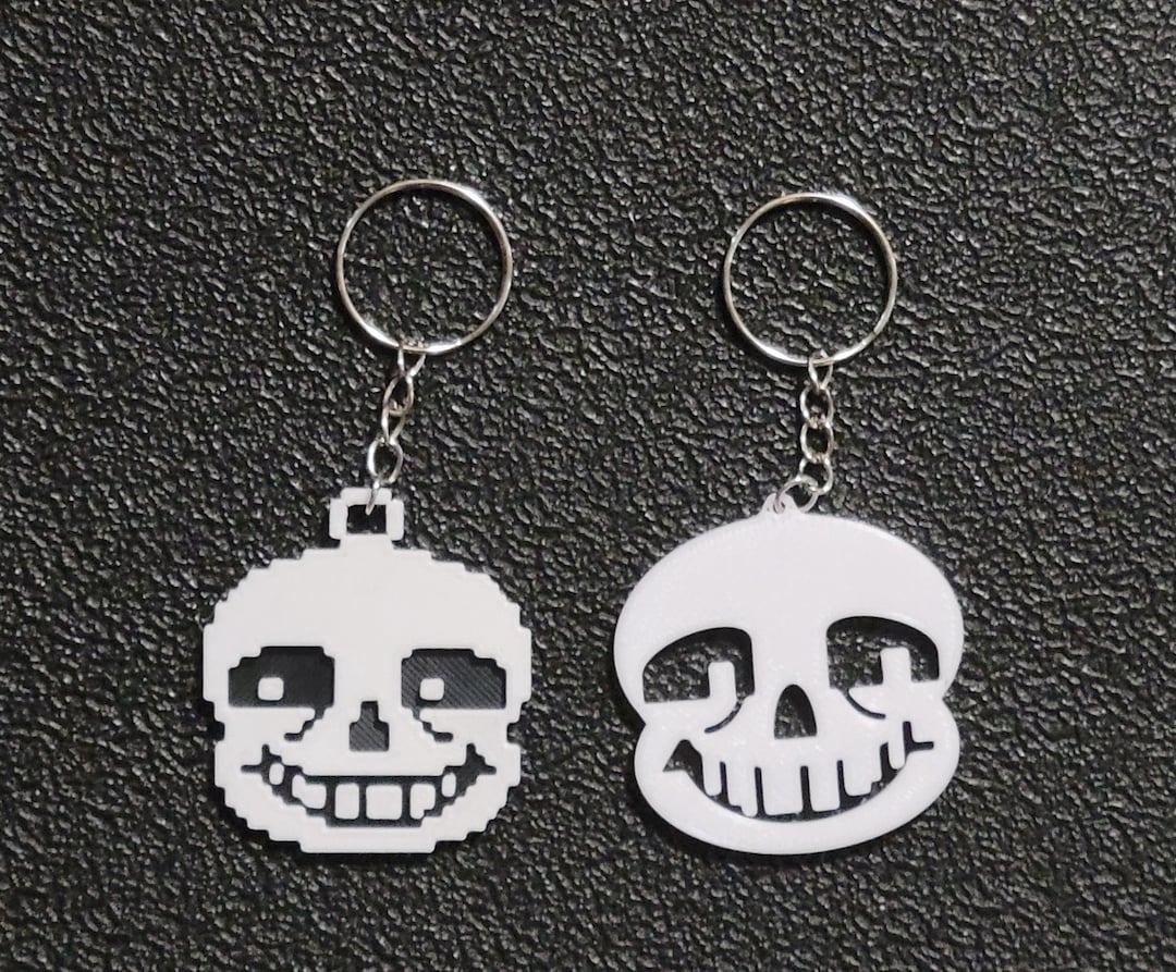 3D Printed Sans Keychain - Inspired by Undertale / Deltarune - 8 Bit or ...