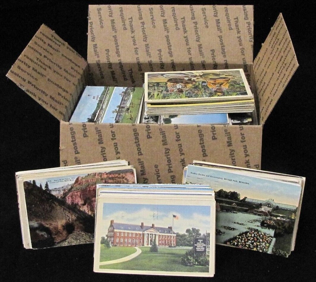 Lot of 50 USA Vintage Postcards 1900s 1970s. Divided Backs , Linens ...