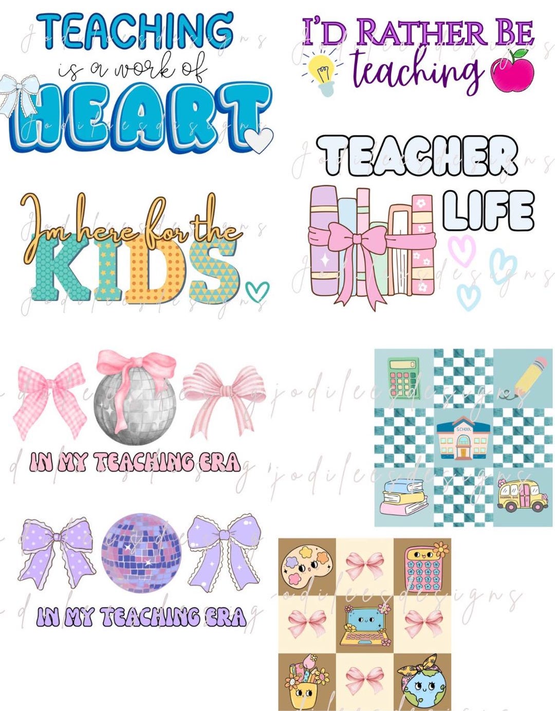 Teacher | Appreciation | 8 Designs | PNG - Etsy