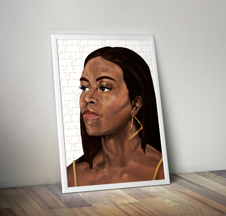 Michelle Obama Portrait Print Digital Download - Etsy