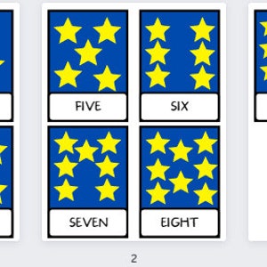 1-10 Star Flashcards, PDF Digital Download - Etsy