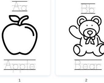 ABC Alphabet Letter Tracing and Coloring Pages Digital Download - Etsy