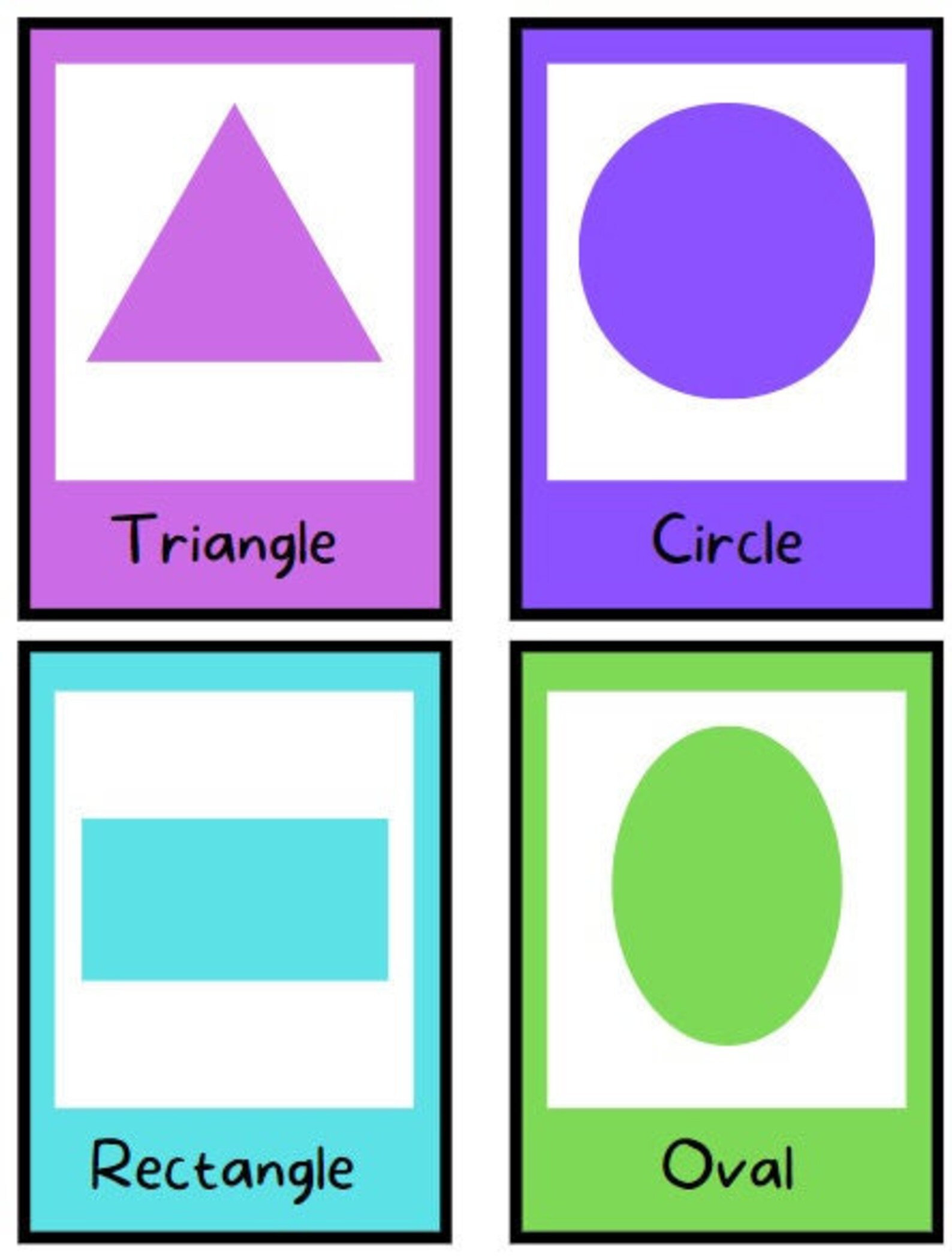 Shape Flashcards, PDF Digital Download - Etsy