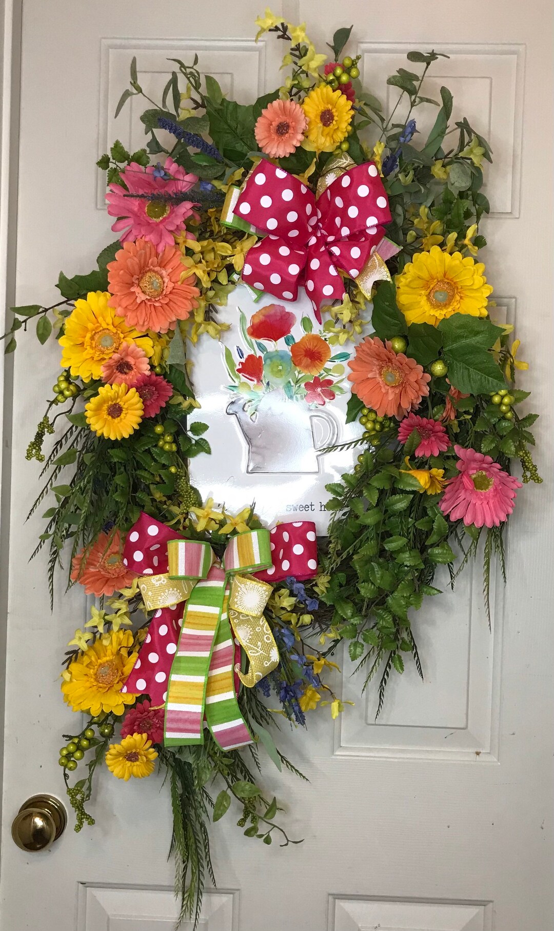 Home Sweet Home, Spring Florals, Spring Grapevine - Etsy