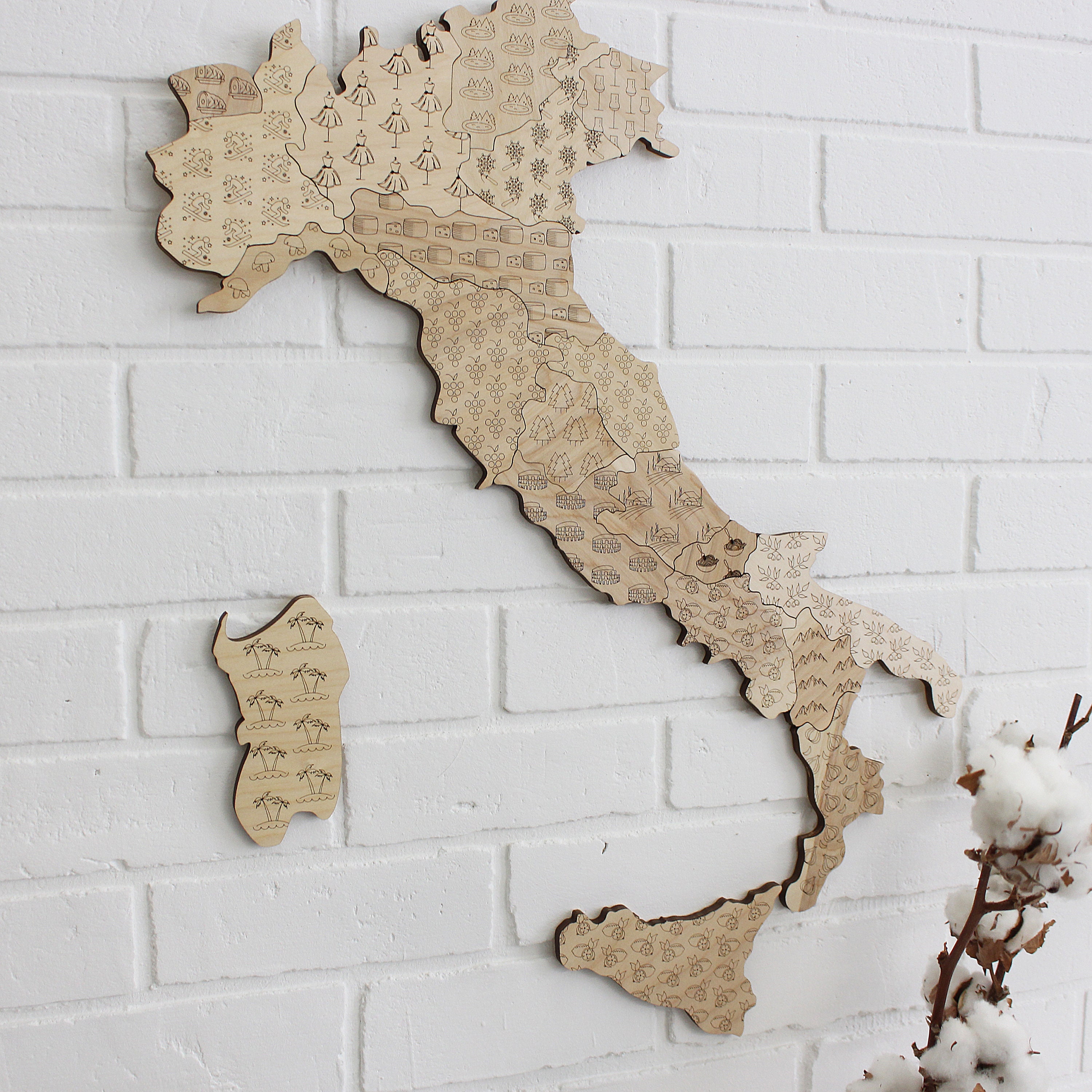 Map of italy Wall decor Housewarming gift Wooden Italy Map for | Etsy